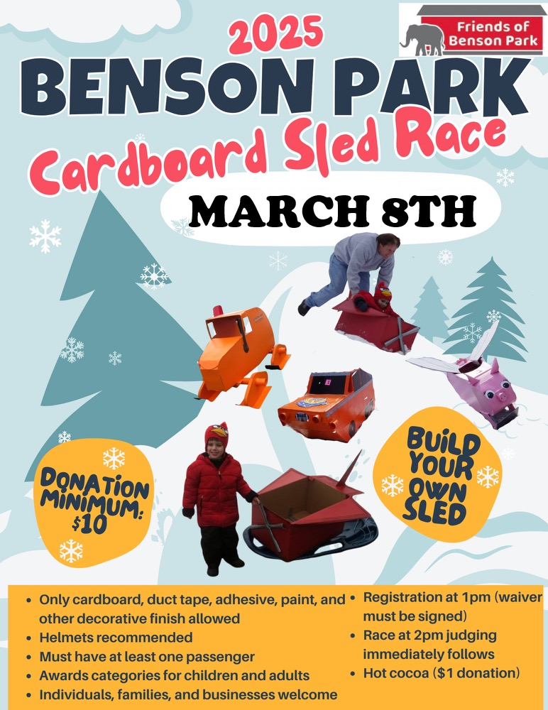 Benson Park Cardboard Sled Race | Hudson New Hampshire