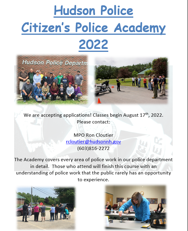 Citizen's Police Academy | Hudson New Hampshire